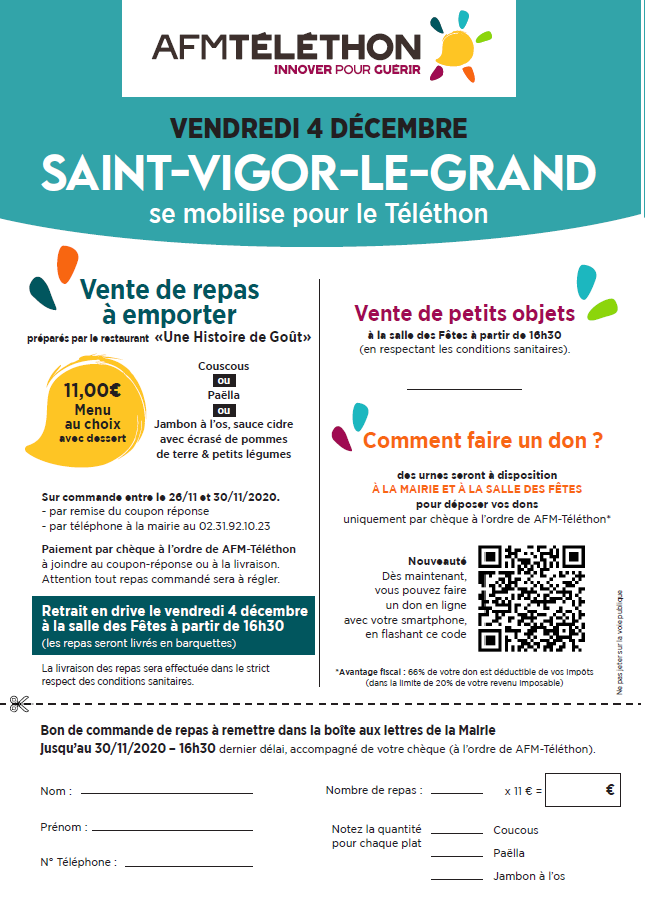 AFFIche Téléthon-flyers – Saint-Vigor-le-Grand
